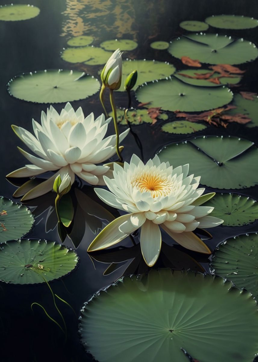 'Lotus Flower ' Poster, picture, metal print, paint by Faraz Holmes ...