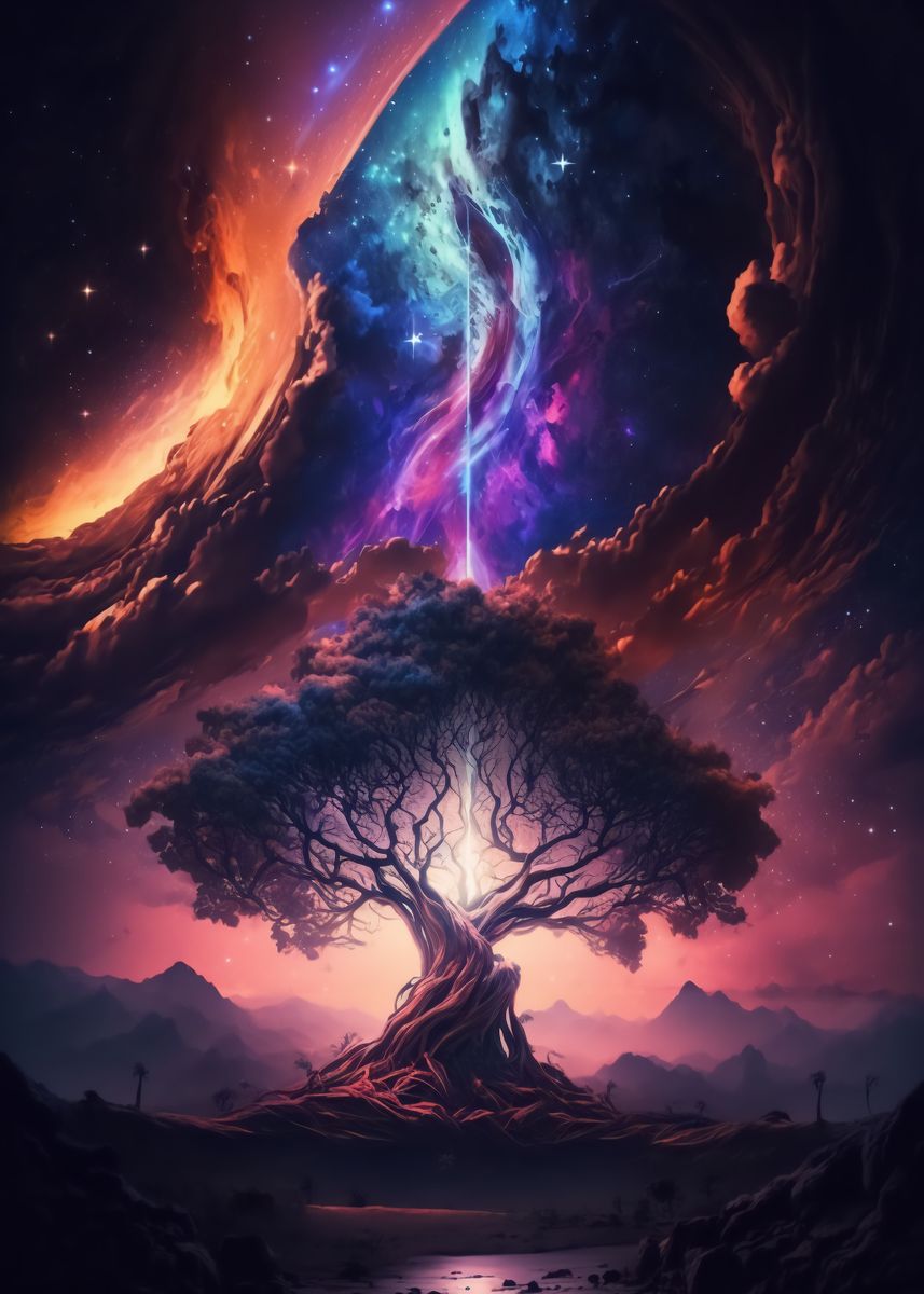 'Cosmic Heaven' Poster, picture, metal print, paint by Pixaverse | Displate