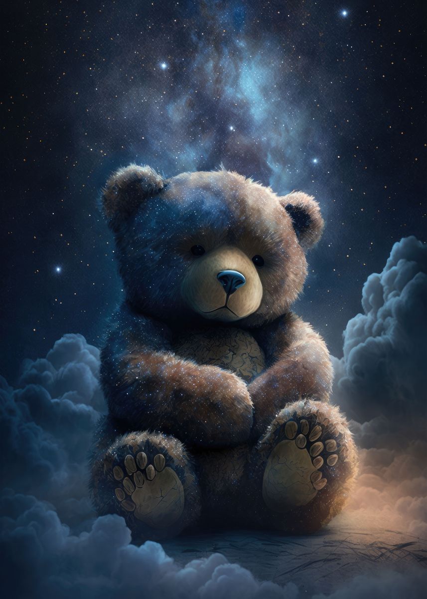 'Teddy Bear Style 5' Poster, picture, metal print, paint by murtzart ...