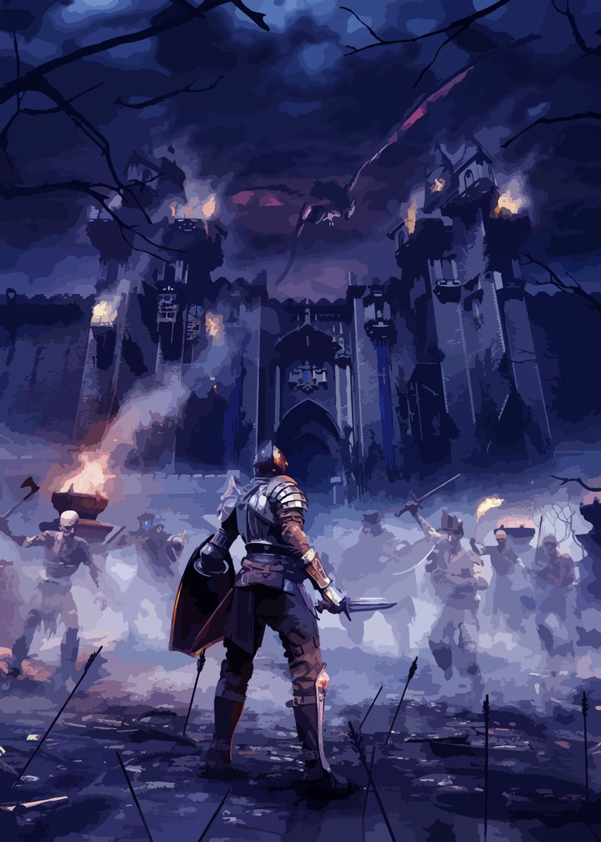 'Demon Souls' Poster, picture, metal print, paint by Ice nutella | Displate