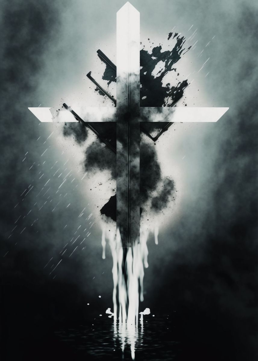 'Cross Art' Poster, picture, metal print, paint by Cybronauts | Displate