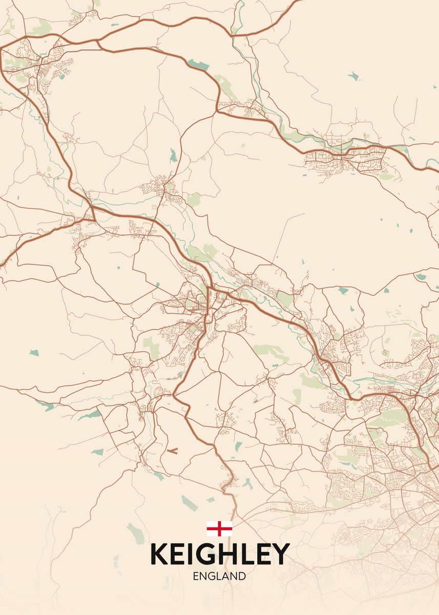 'Keighley UK' Poster, picture, metal print, paint by IMR Designs | Displate