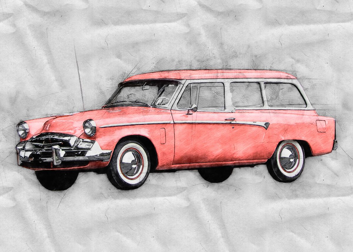 '1955 Studebaker Conestoga' Poster by Pixxelworks Florian Schaller ...