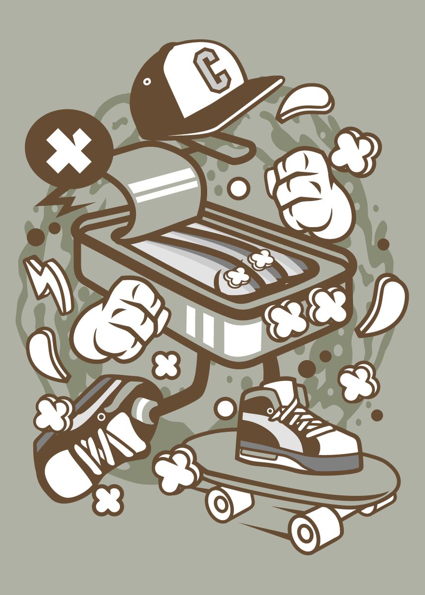 'Cartoon Illustration 388' Poster, picture, metal print, paint by Aloke ...