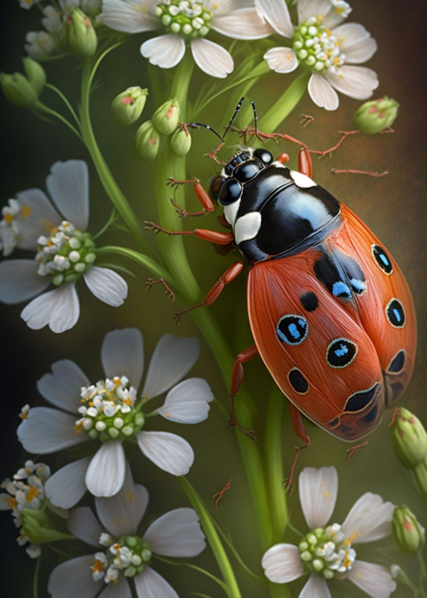 'Spring time ladybug' Poster, picture, metal print, paint by Ionut ...