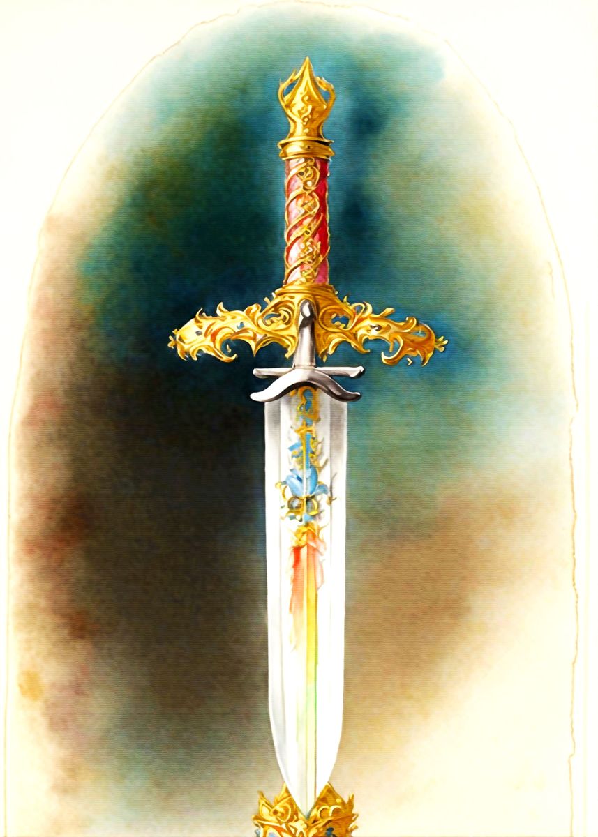 'Sword' Poster, picture, metal print, paint by Trani hus | Displate