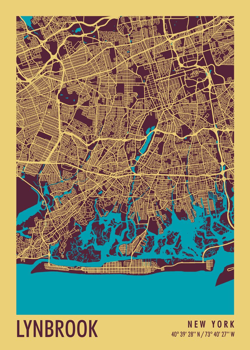 'Lynbrook' Poster, picture, metal print, paint by Miracle Studio | Displate