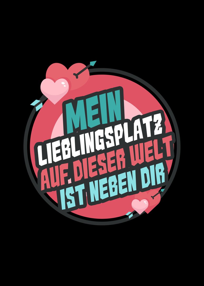 'Valentines Day German' Poster by Sebastian Wünsche | Displate