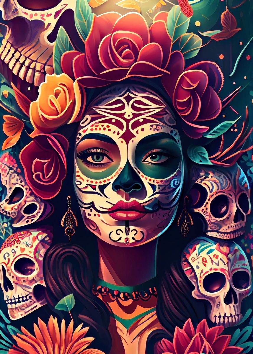 'Celebrating Life and Death' Poster, picture, metal print, paint by ...