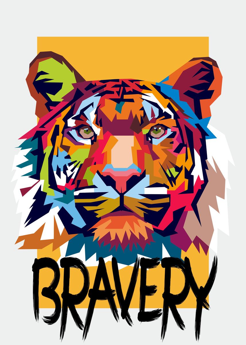 'TIGER POP ART VECTOR' Poster, picture, metal print, paint by Eki D ...