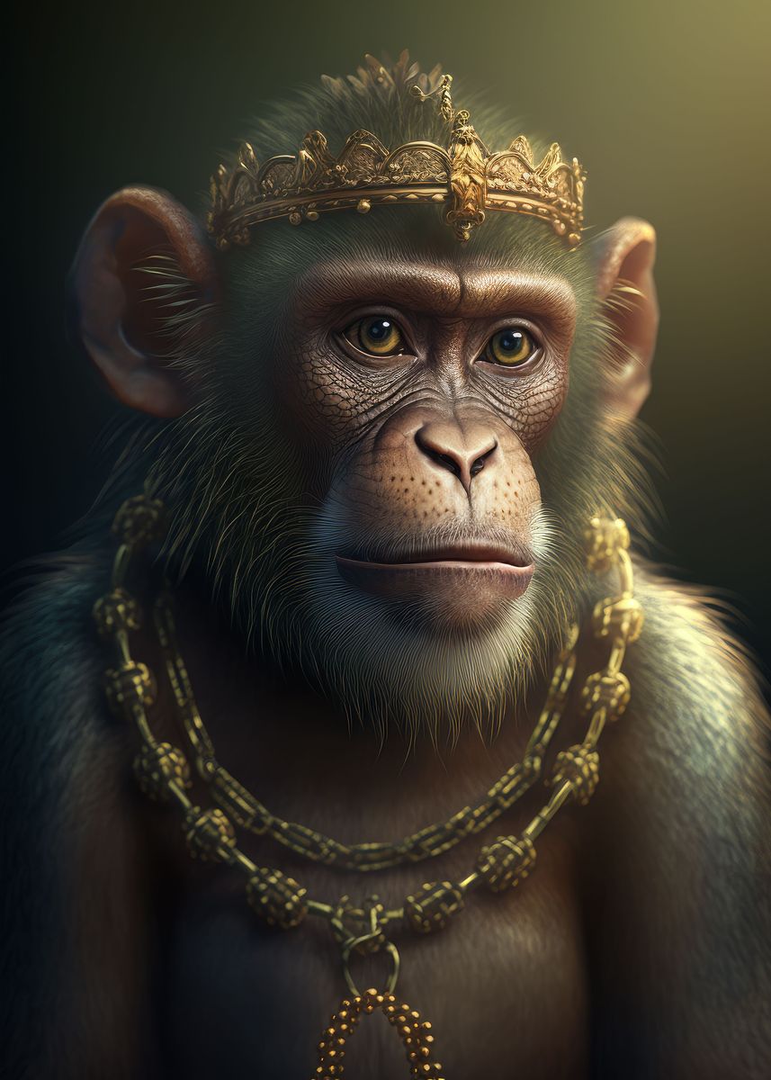 'Crowned Golden Monkey' Poster, picture, metal print, paint by Zenz ...