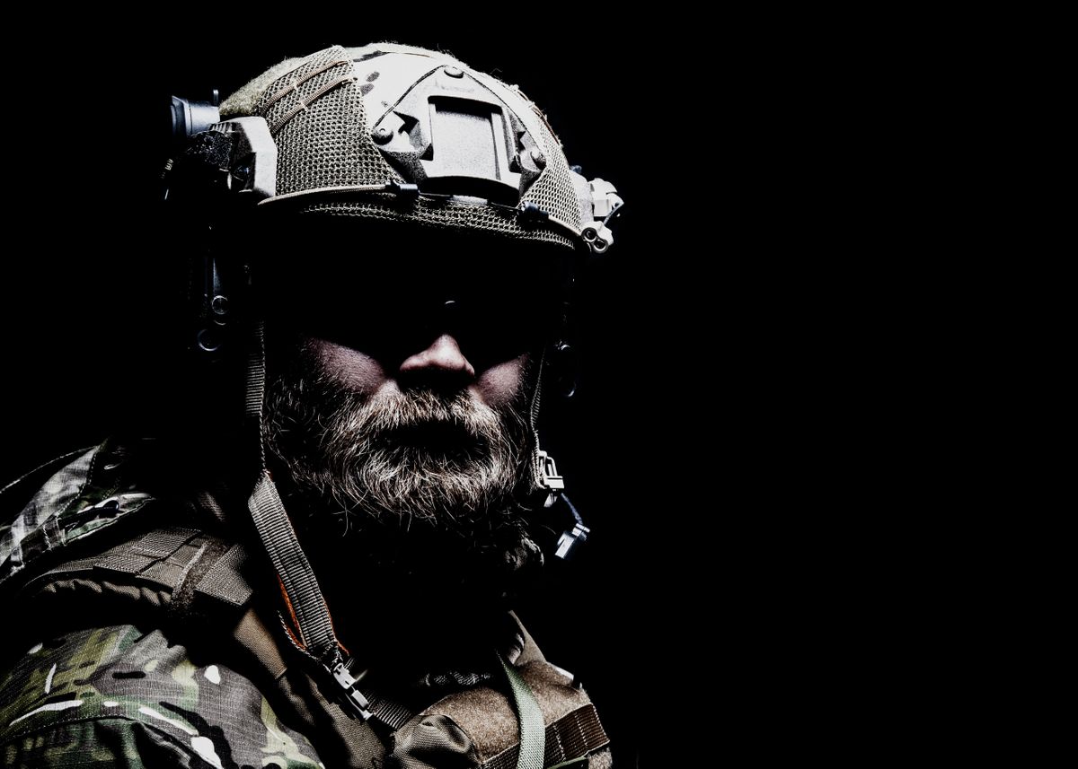 'Bearded soldier' Poster by Getmilitaryphotos Pro | Displate
