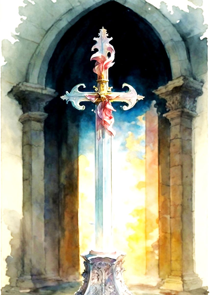 'Sword' Poster, picture, metal print, paint by Trani hus | Displate