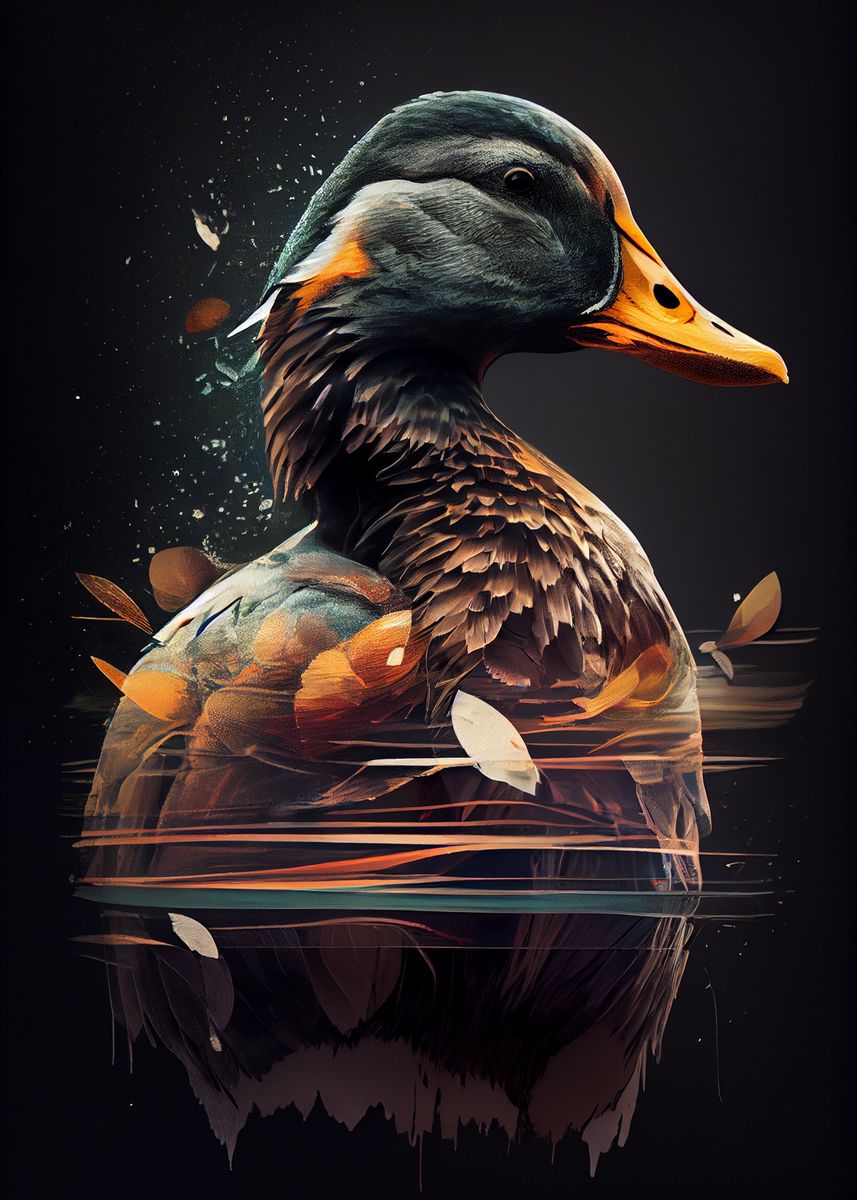 'Duck exposure art' Poster, picture, metal print, paint by DecoyDesign ...