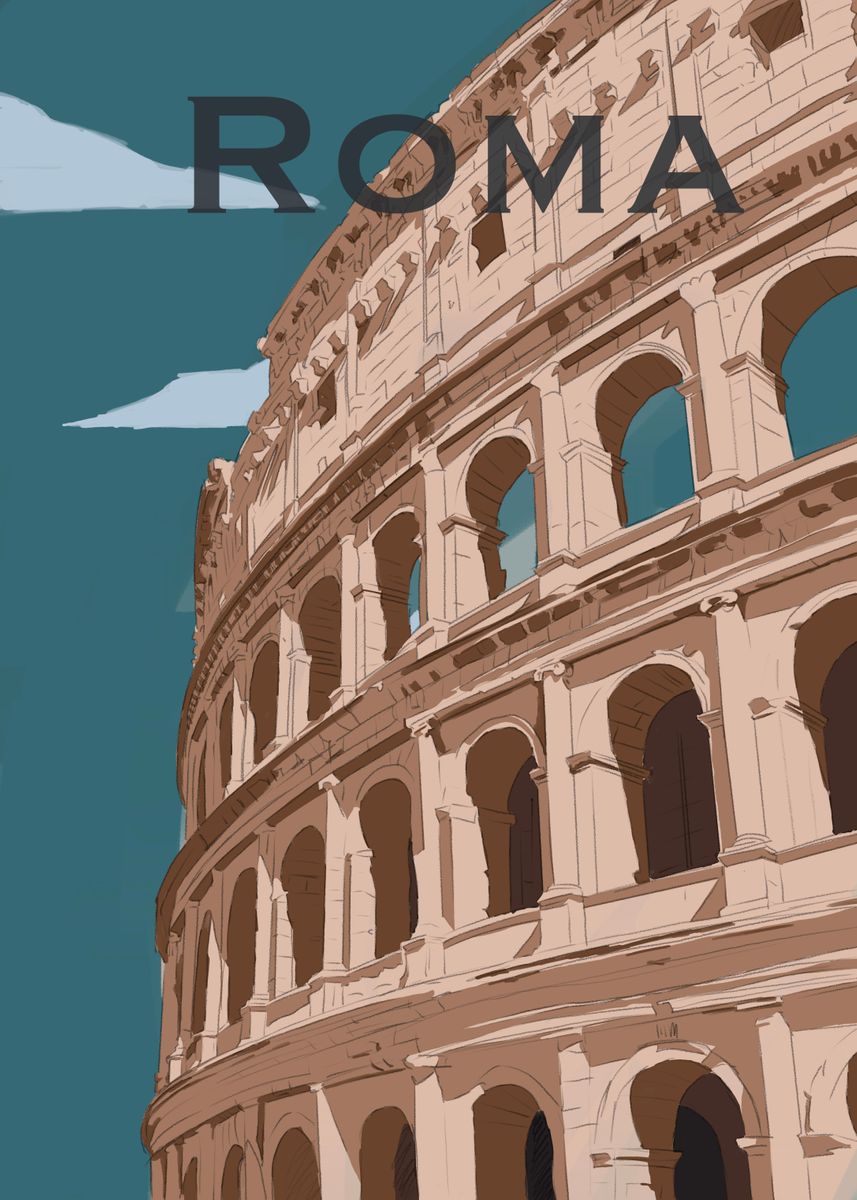 'Visit roma' Poster, picture, metal print, paint by Brice Stankowitch ...