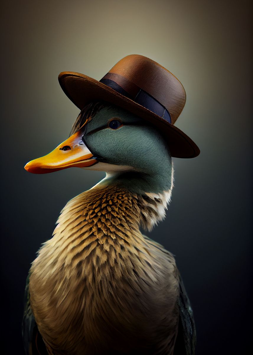 'Duck Hat' Poster, picture, metal print, paint by DecoyDesign | Displate