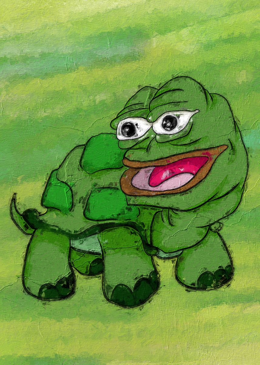 'Pepe the frog' Poster, picture, metal print, paint by Meme Daily ...