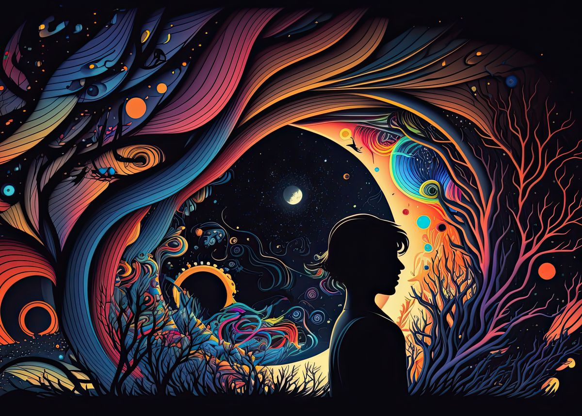 'Girl in Space AI Art' Poster by Aicanfeel | Displate