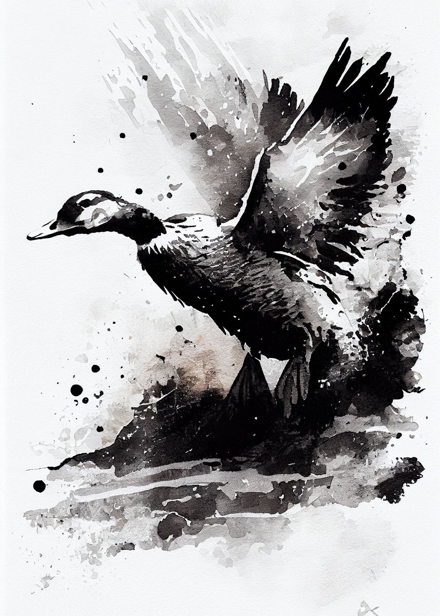 'Duck Animal' Poster, picture, metal print, paint by DecoyDesign | Displate