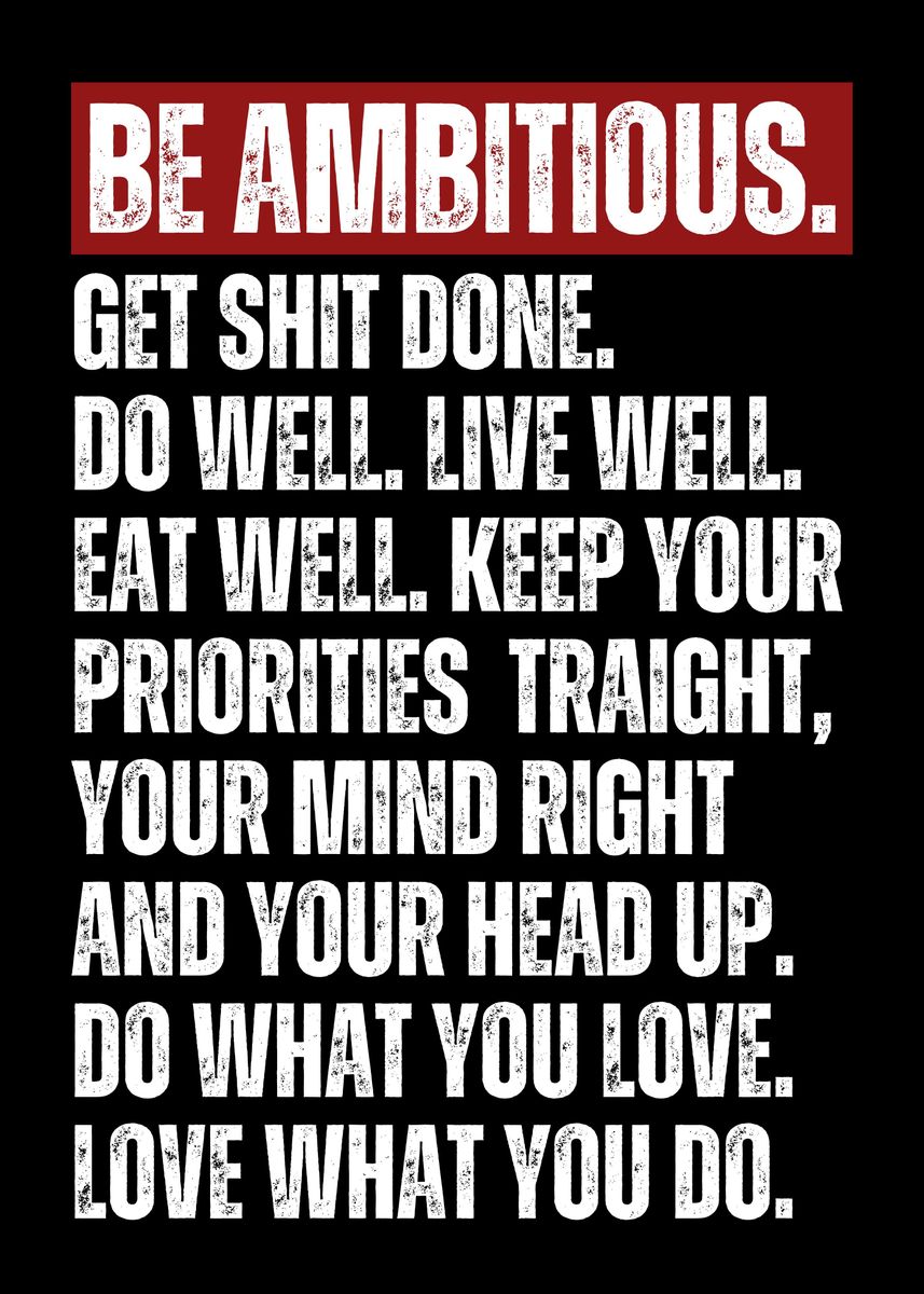 'Motivational Words' Poster by Nae | Displate