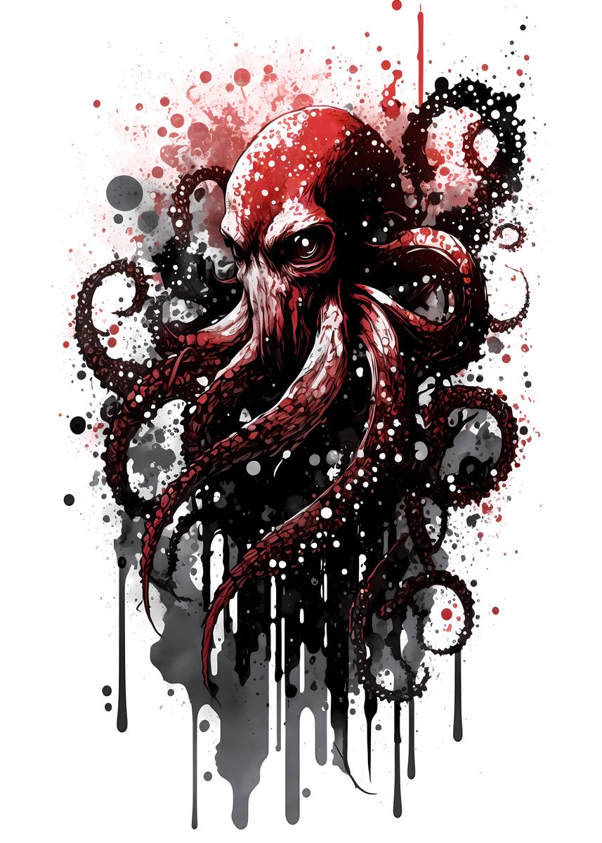 'Octopus Portrait' Poster, picture, metal print, paint by TortillaChief ...