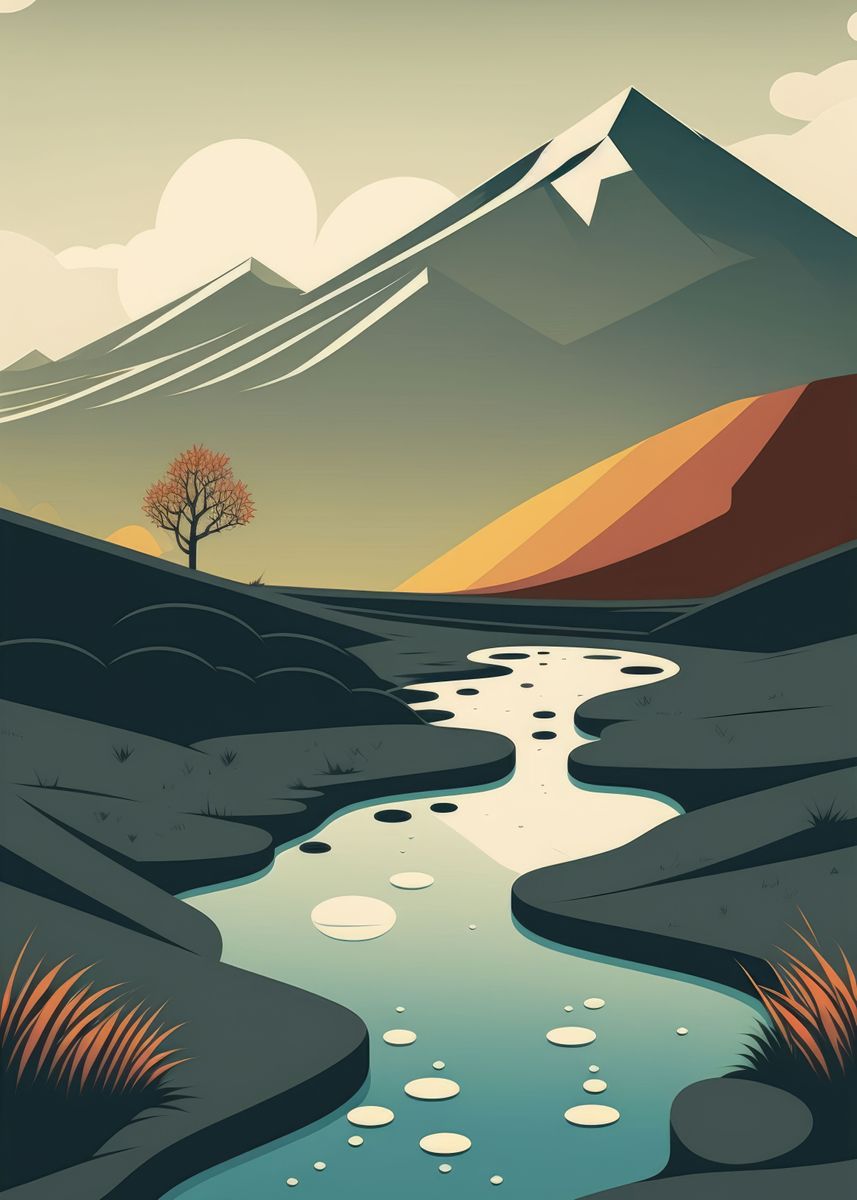 'Echoes of Nature' Poster, picture, metal print, paint by BnWDesigner ...