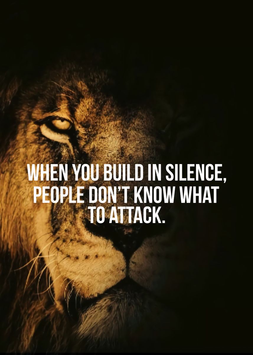 'when you build in silence' Poster, picture, metal print, paint by ...