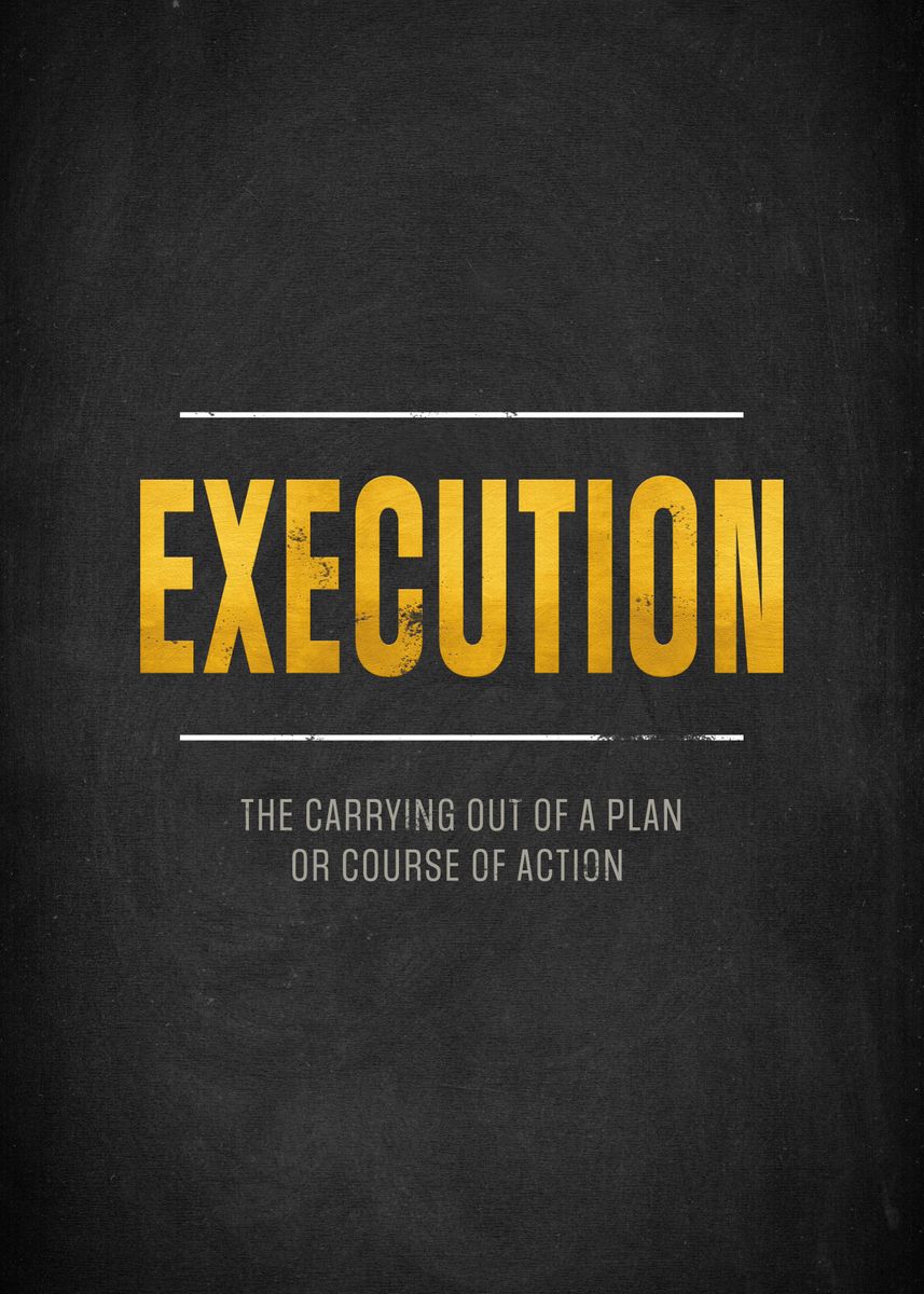 'Execution' Poster, picture, metal print, paint by DesignerMind | Displate