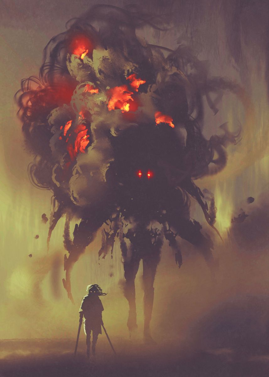'Giant smoke monster' Poster, picture, metal print, paint by Color Art ...