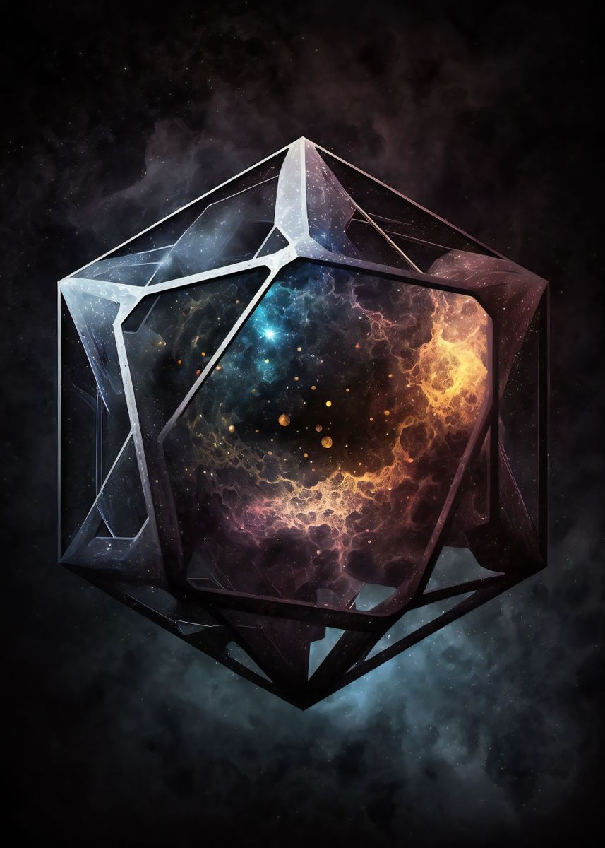 'Cosmic Geometry' Poster, picture, metal print, paint by Powerful Words | Displate