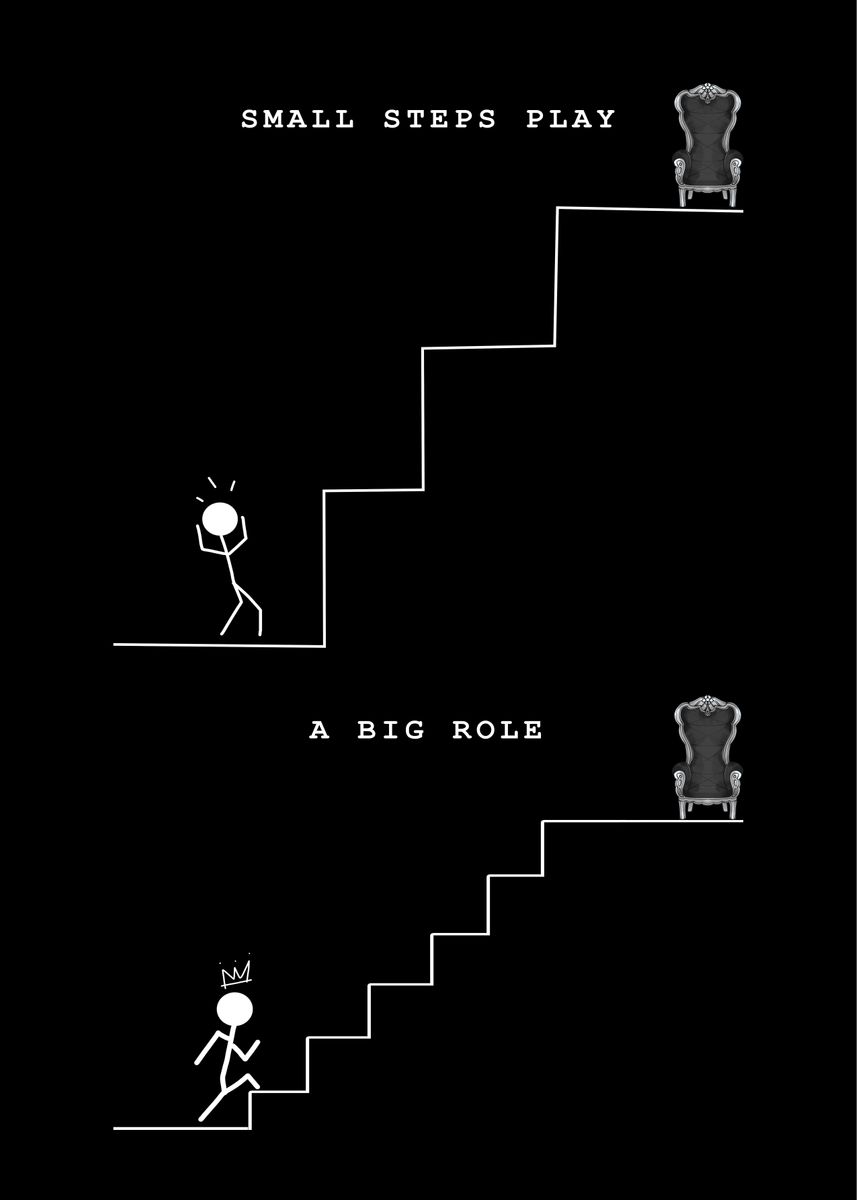 'Small Steps' Poster, picture, metal print, paint by Conceptual ...