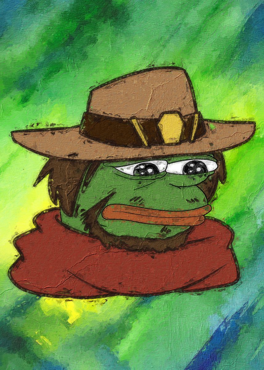 'Pepe the frog' Poster, picture, metal print, paint by Meme Daily ...