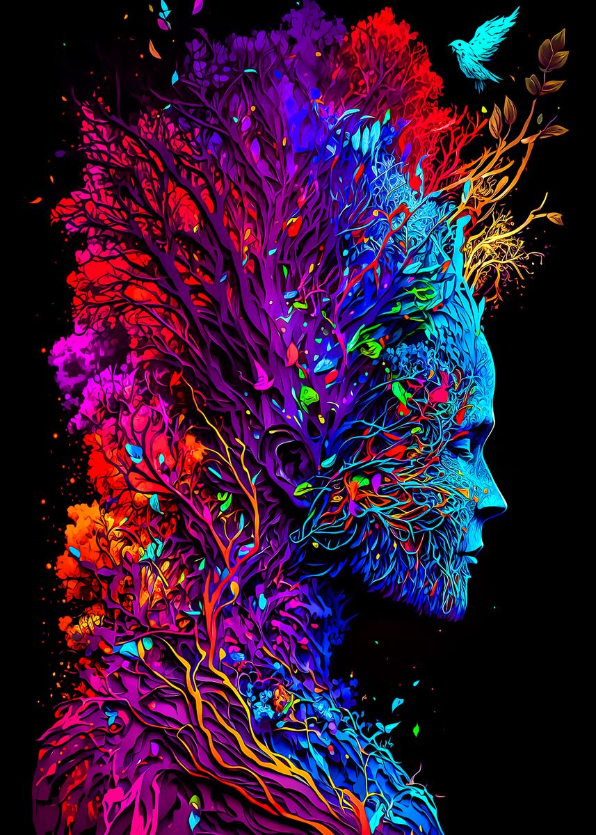 'Tree Colorful' Poster, picture, metal print, paint by Romos Xavi ...
