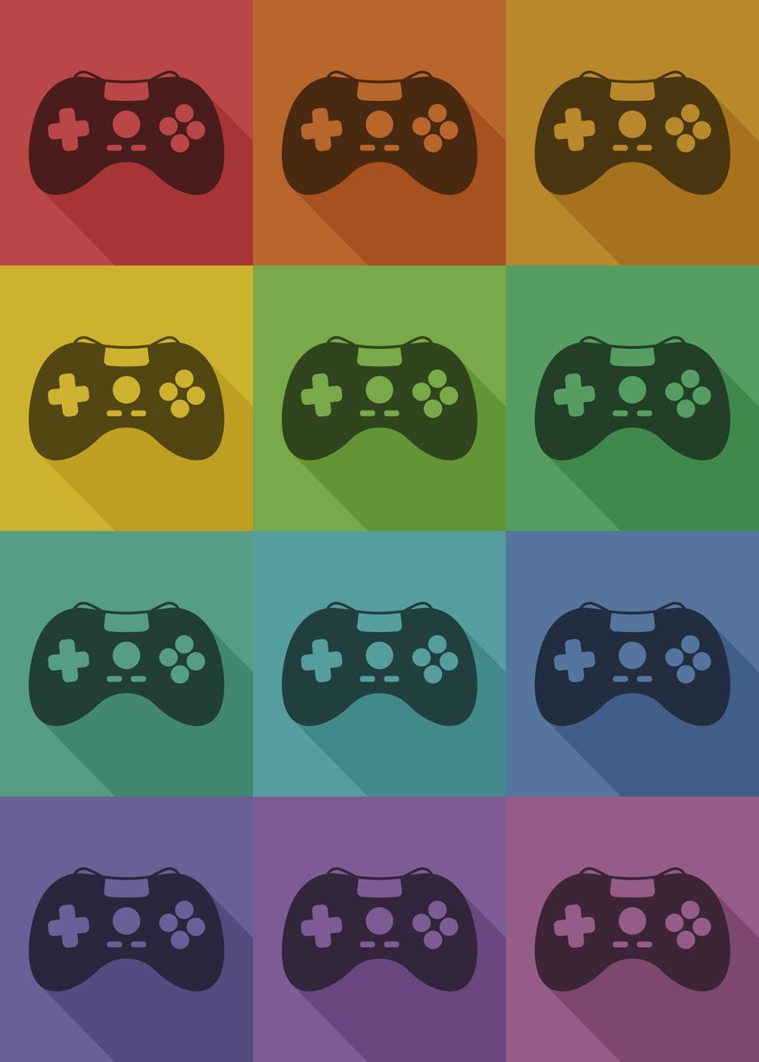 'Video Game Controller Art' Poster, picture, metal print, paint by ...