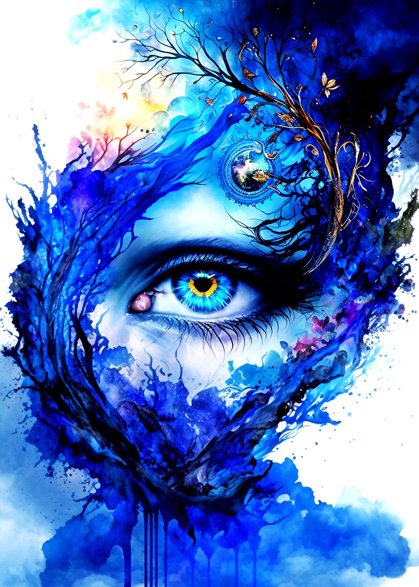 'Eye Fantasy' Poster, picture, metal print, paint by Duong Huy | Displate