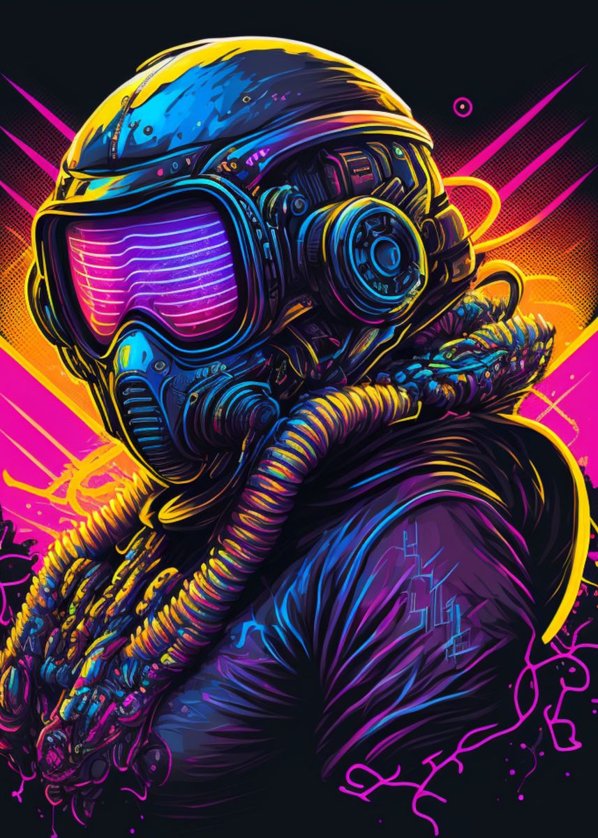 'vector Cute Colorful Ninja' Poster by Wijaki Thaisusuken | Displate