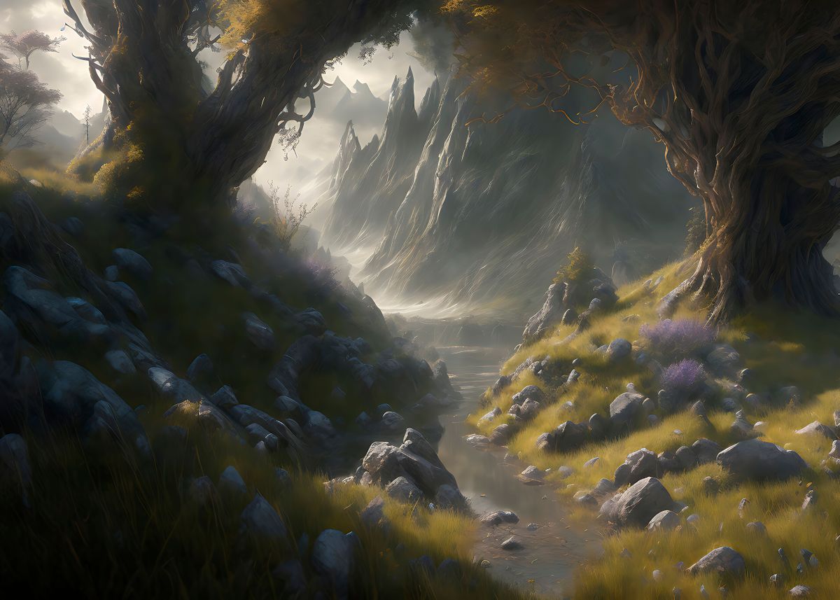 'EPIC FANTASY LANDSCAPE' Poster by Osvaldo Ramos Artist | Displate