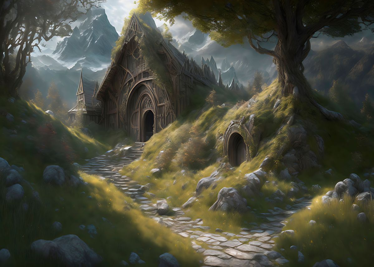 'EPIC FANTASY LANDSCAPE' Poster by Osvaldo Ramos Artist | Displate