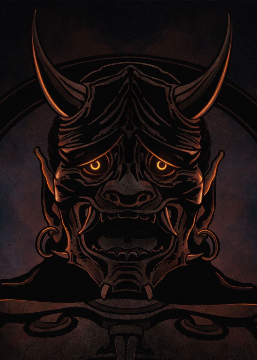 'The Burning Oni' Poster, picture, metal print, paint by JINNICHIRO ...