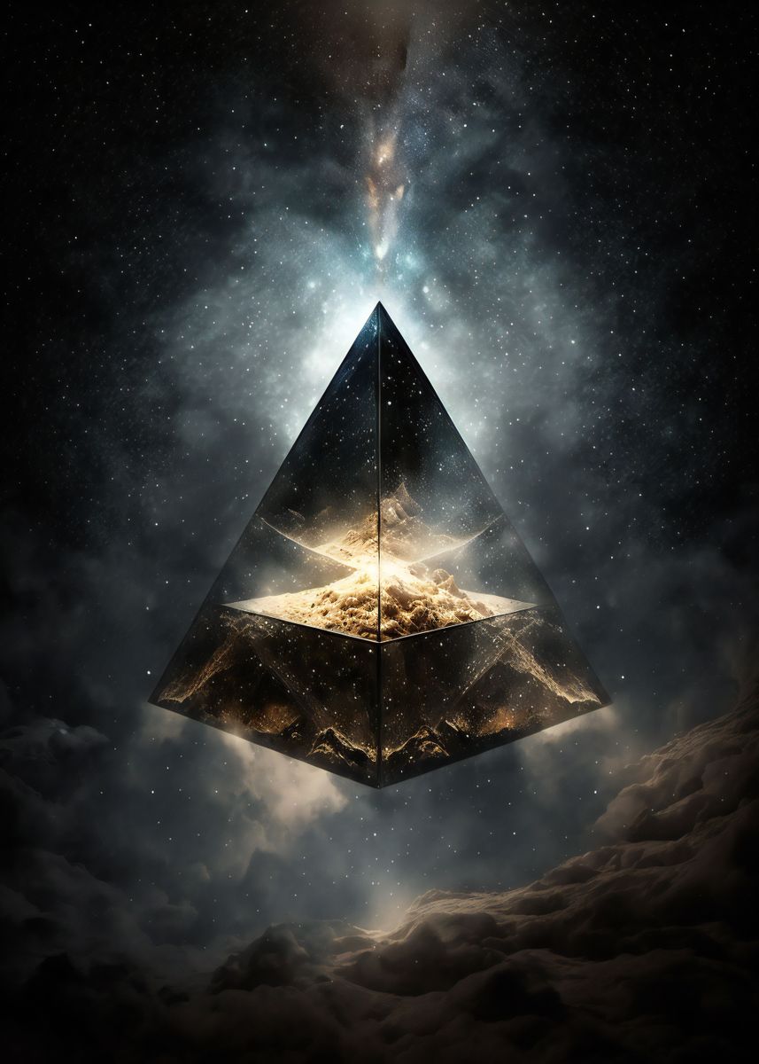 'Space pyramid' Poster, picture, metal print, paint by Powerful Words ...