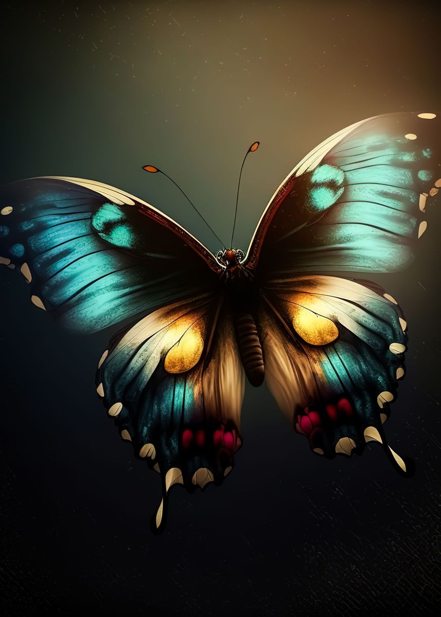 'neon butterfly' Poster by Dragon Ball Z | Displate