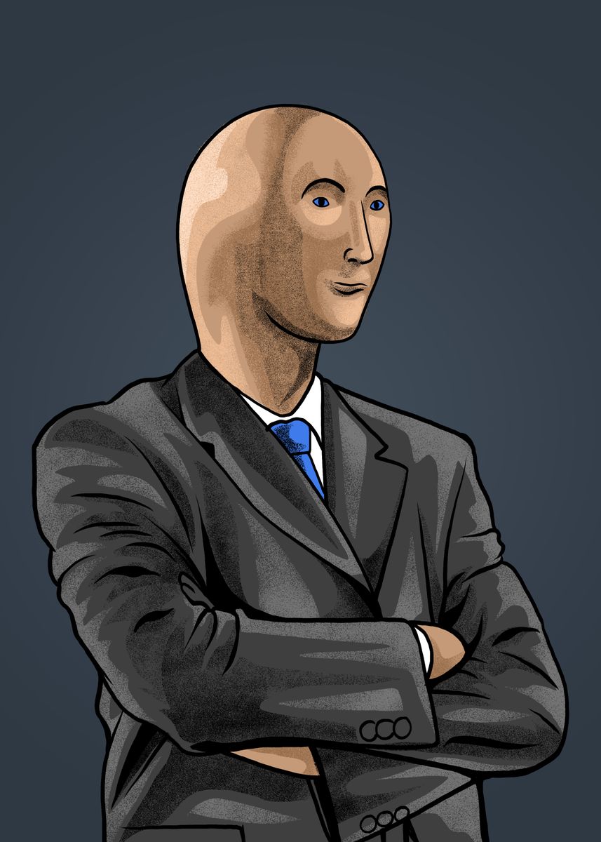 'Stonks Meme' Poster, picture, metal print, paint by Adam Project | Displate