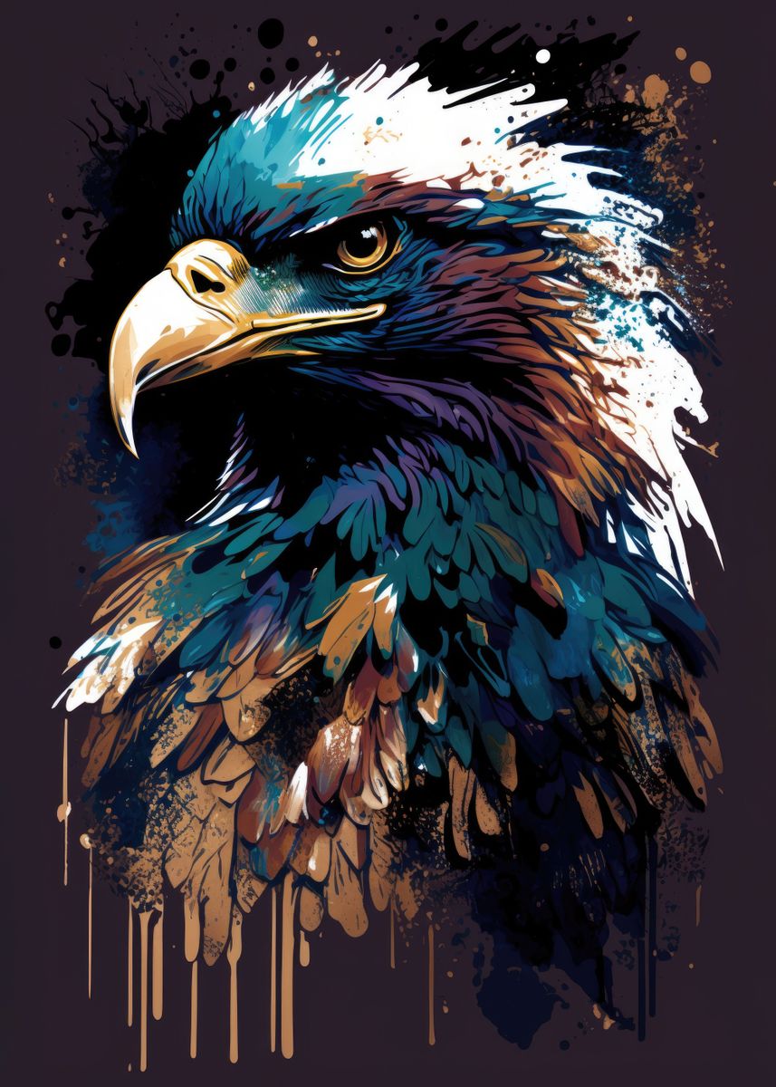 'Eagle Art Style 5' Poster, picture, metal print, paint by murtzart ...