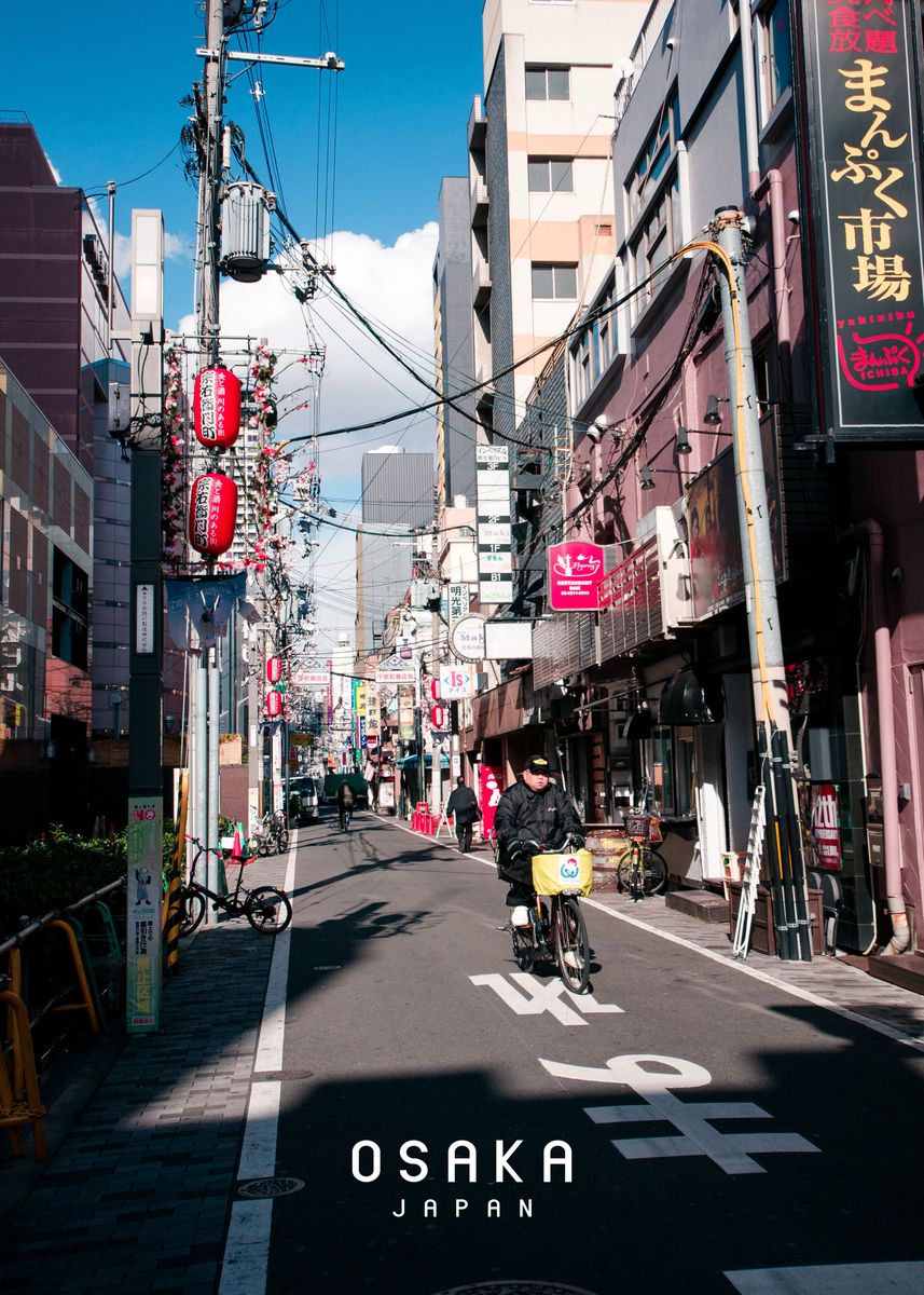 'Osaka ' Poster, picture, metal print, paint by Travel Addict | Displate