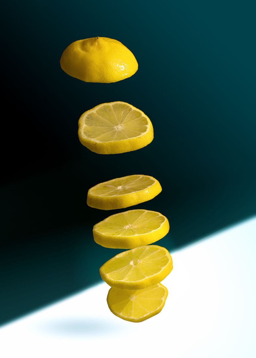 'Flying Lemons' Poster, picture, metal print, paint by Christiane ...