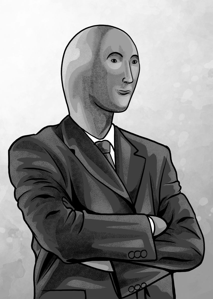 'Stonks Meme' Poster, picture, metal print, paint by Mikhaila Poster ...