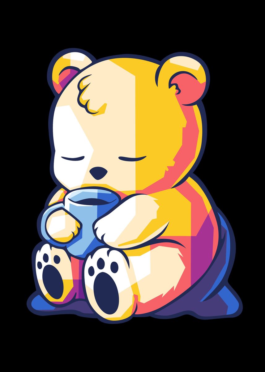 'Cute bear' Poster, picture, metal print, paint by Dede wiradinata ...