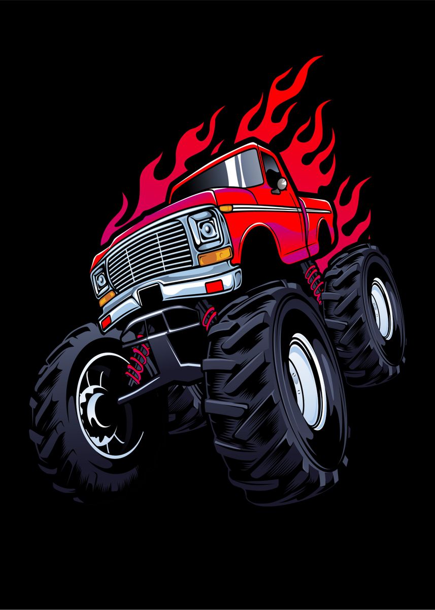 'Monster Truck' Poster by SATURA | Displate