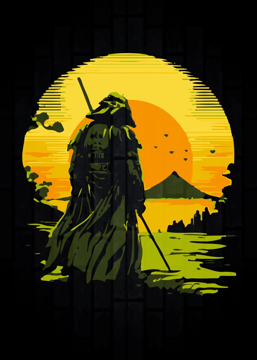 'Sunset Samurai' Poster, picture, metal print, paint by anhvivuha ...