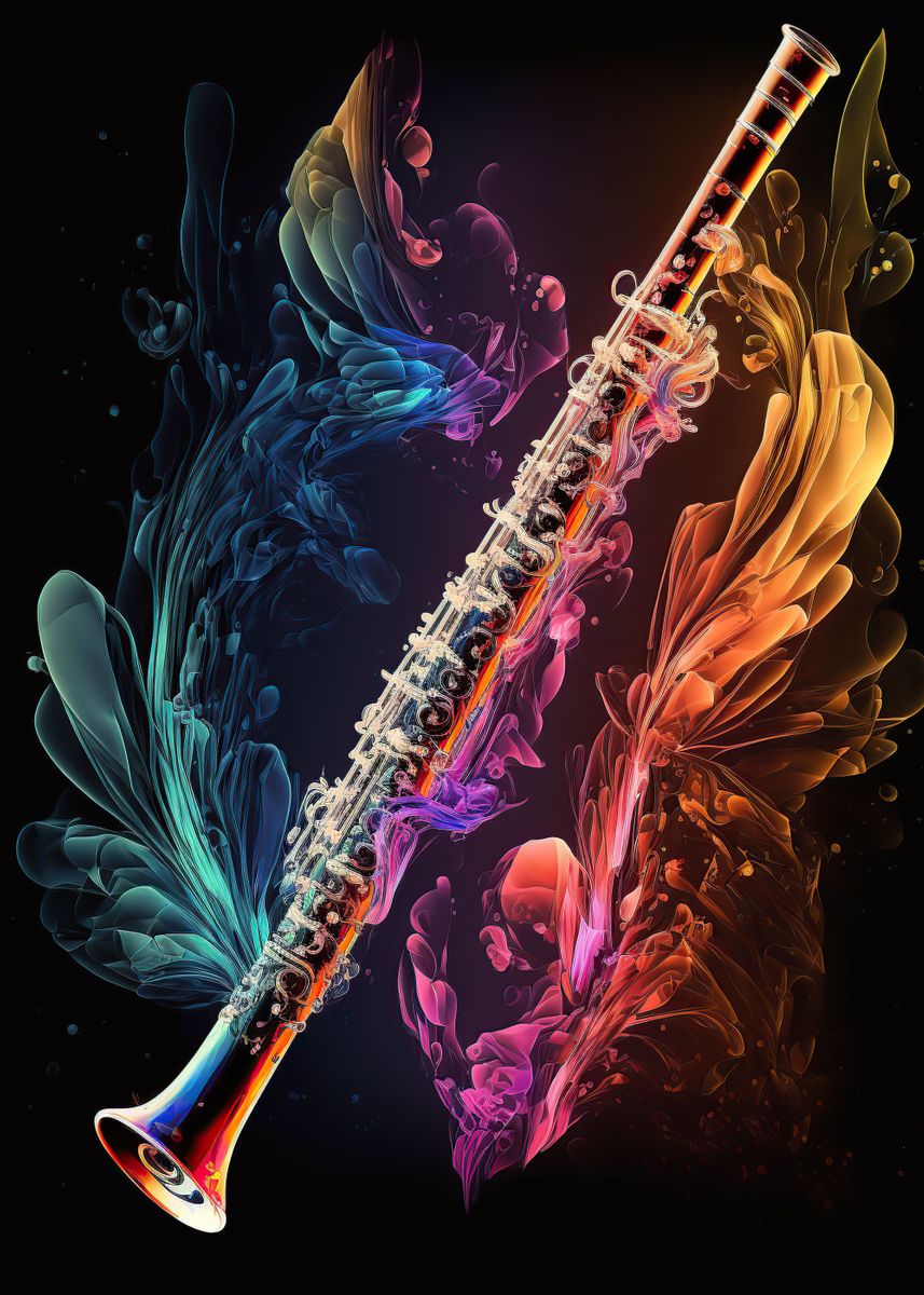 'Colorful flute ' Poster, picture, metal print, paint by Childs Space ...